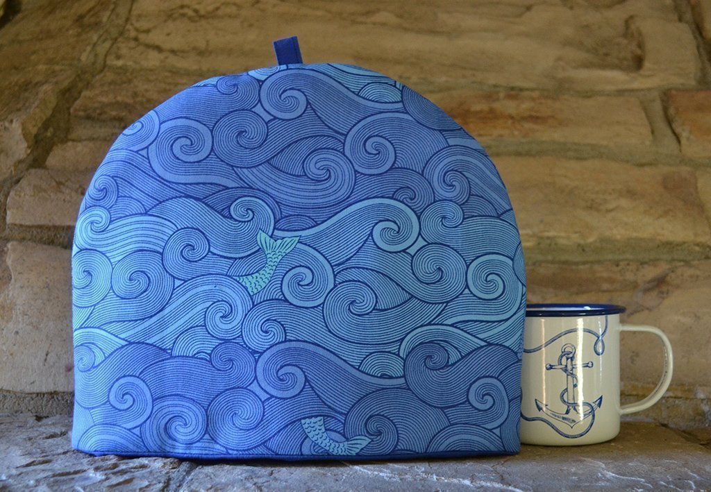 Sea Shanty Mermaid's Tail Mythical Nautical Tea Cozy - Blue and ...