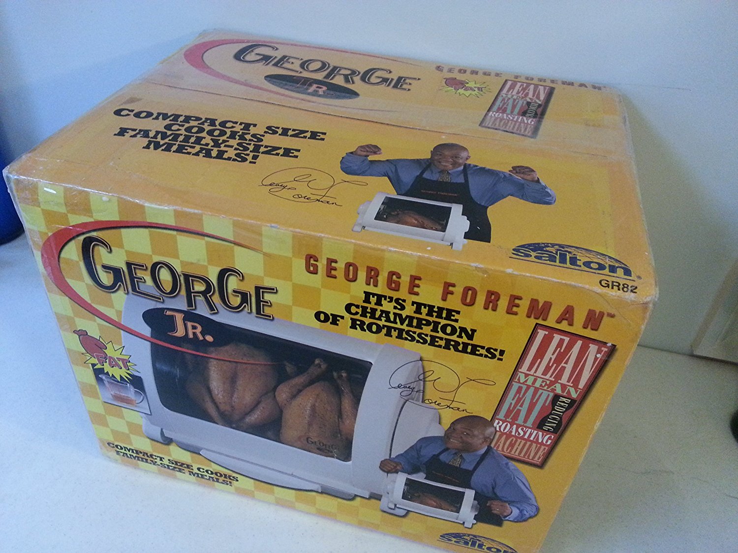 George Foreman Lean Mean Fat Roasting Machine / Indoor Grill - Champion ...