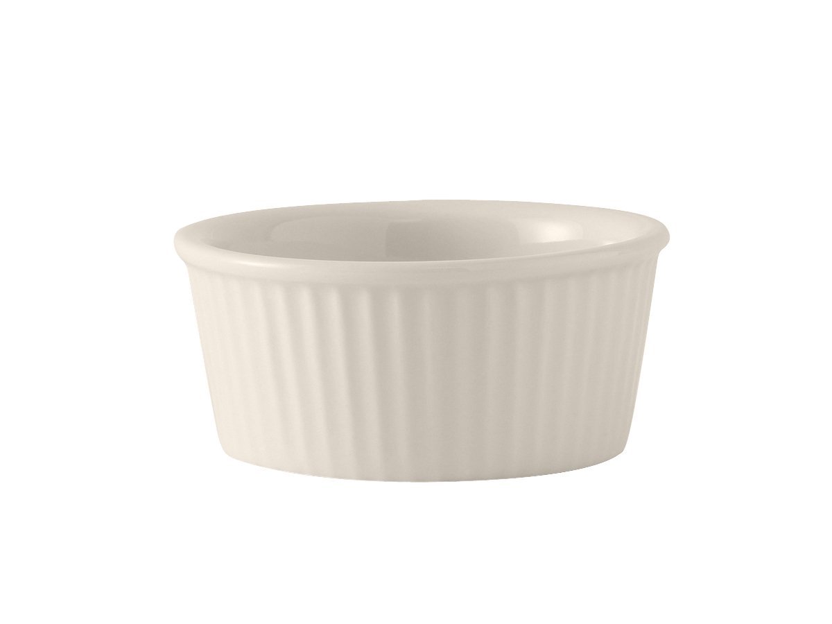 Tuxton BEX-0602 Vitrified China Ramekin, Fluted 6 oz, 3-3/4", Eggshell (Pack of 48) free image ...