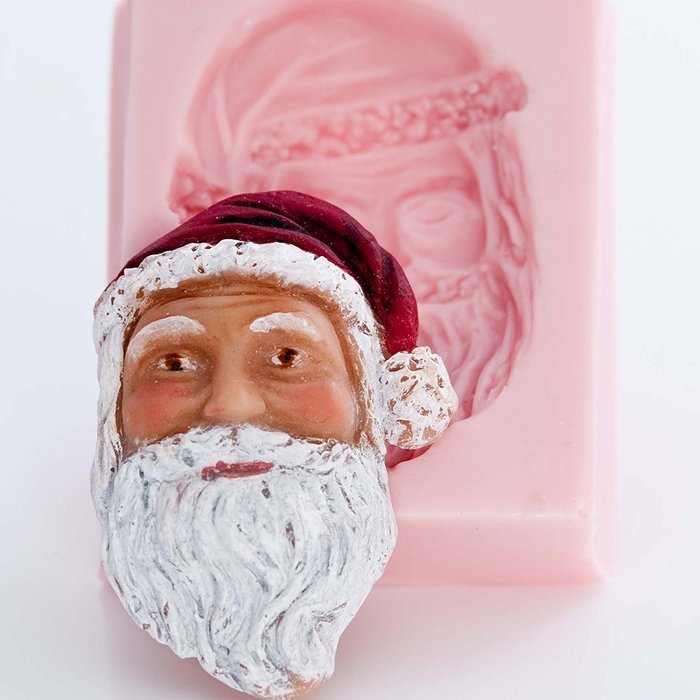 Santa Face Silicone Mold Food Safe Fondant, Chocolate, Candy, Resin ...