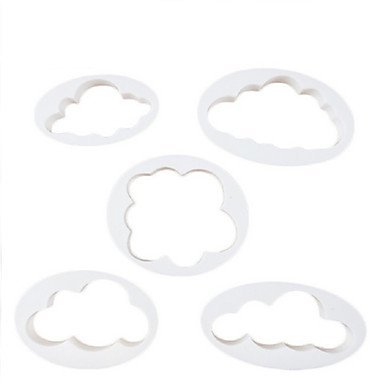 Y&XL&H 5Pcs Fluffy Clouds Cutter Cake Decorating Fondant Biscuits ...