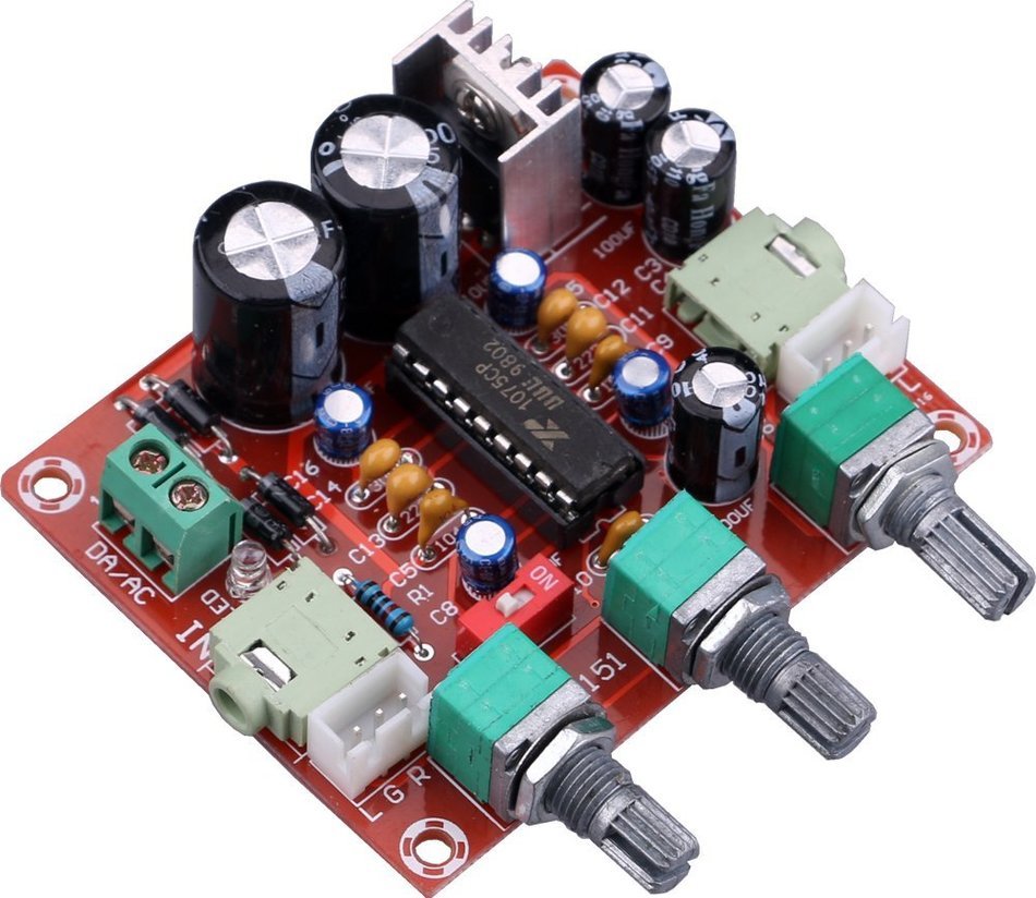 Yeeco AC/DC 12V Digital Power Amplifier Board Audio Processor Tone ...