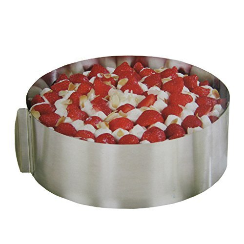 Vking Retractable Stainless Steel Cake Ring Molds Circle Mousse Cake ...