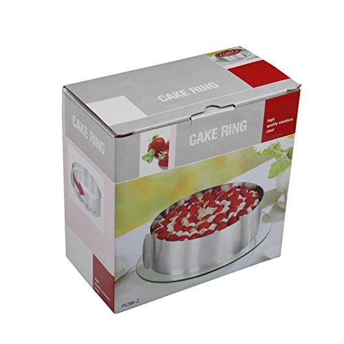 Vking Retractable Stainless Steel Cake Ring Molds Circle Mousse Cake ...