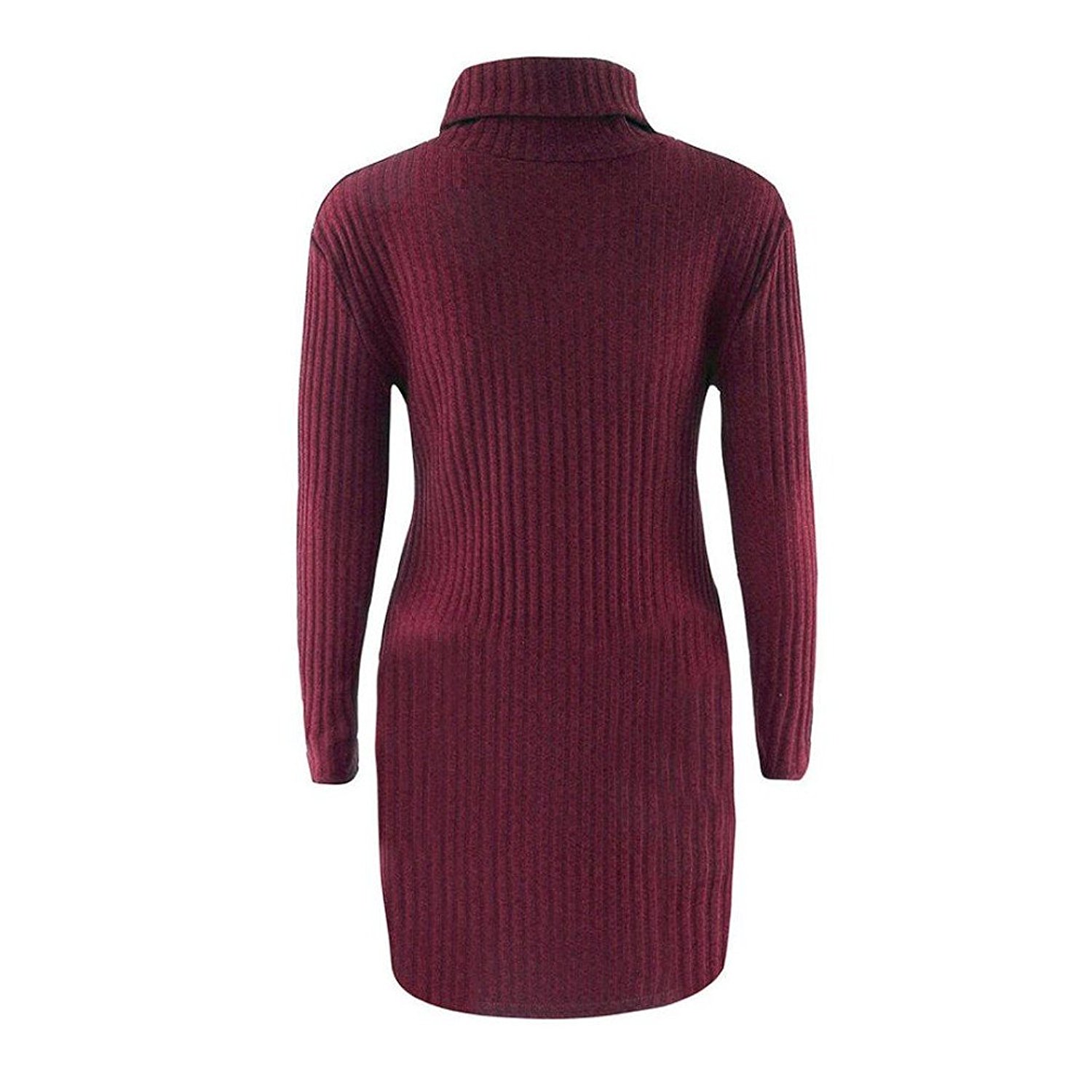 High Necked Sweater Dress Morecome Womens Casual Long Sleeve Jumper