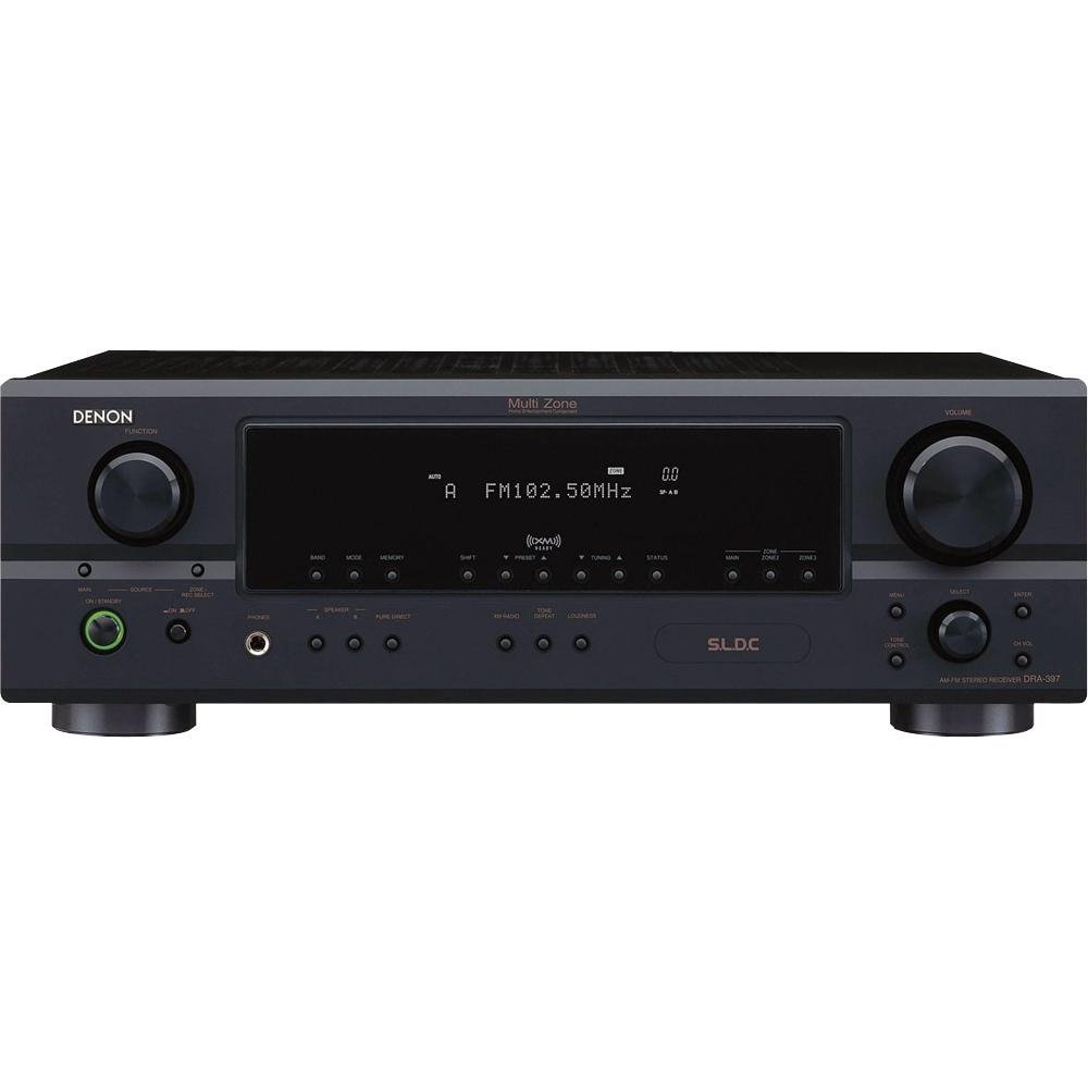 Denon DRA-397 AM/FM Multi Source/Zone Stereo Receiver w/ 80X2 ...