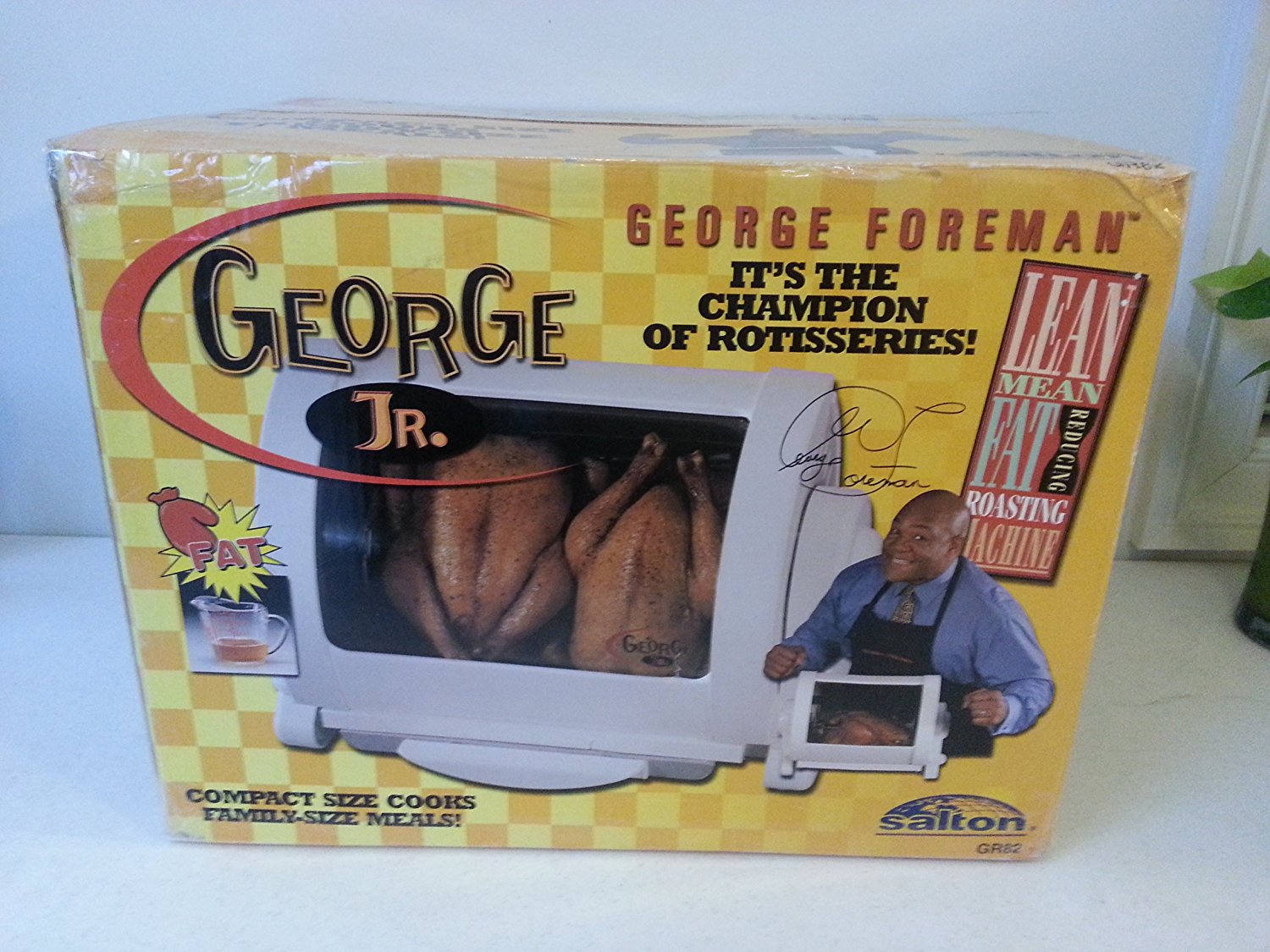 George Foreman Lean Mean Fat Roasting Machine / Indoor Grill - Champion ...