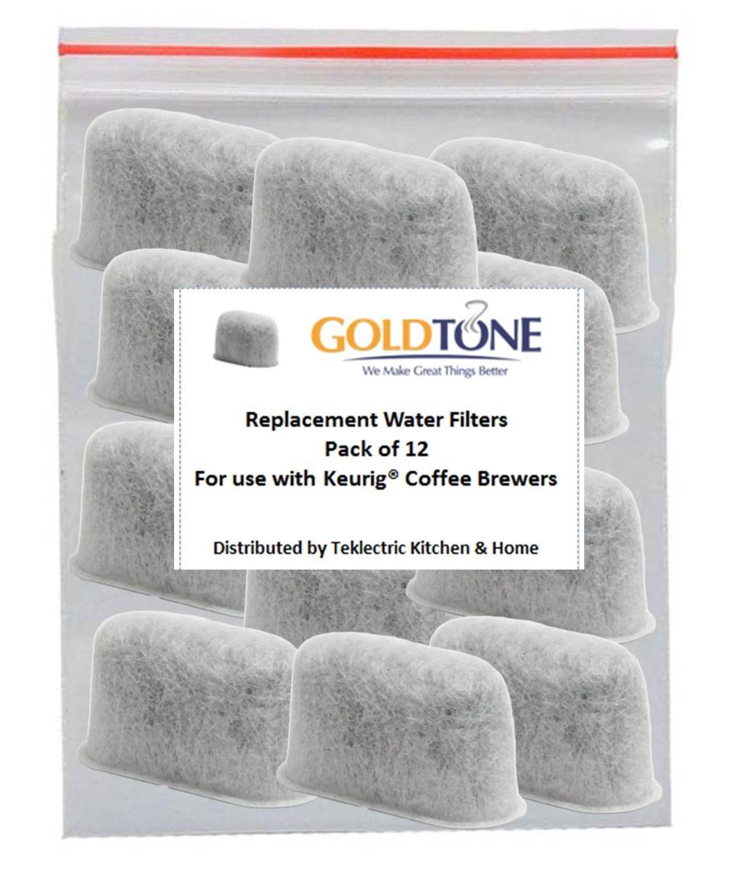 GoldTone (TM) Replacement Charcoal Water Filter Cartridges for Keurig ...