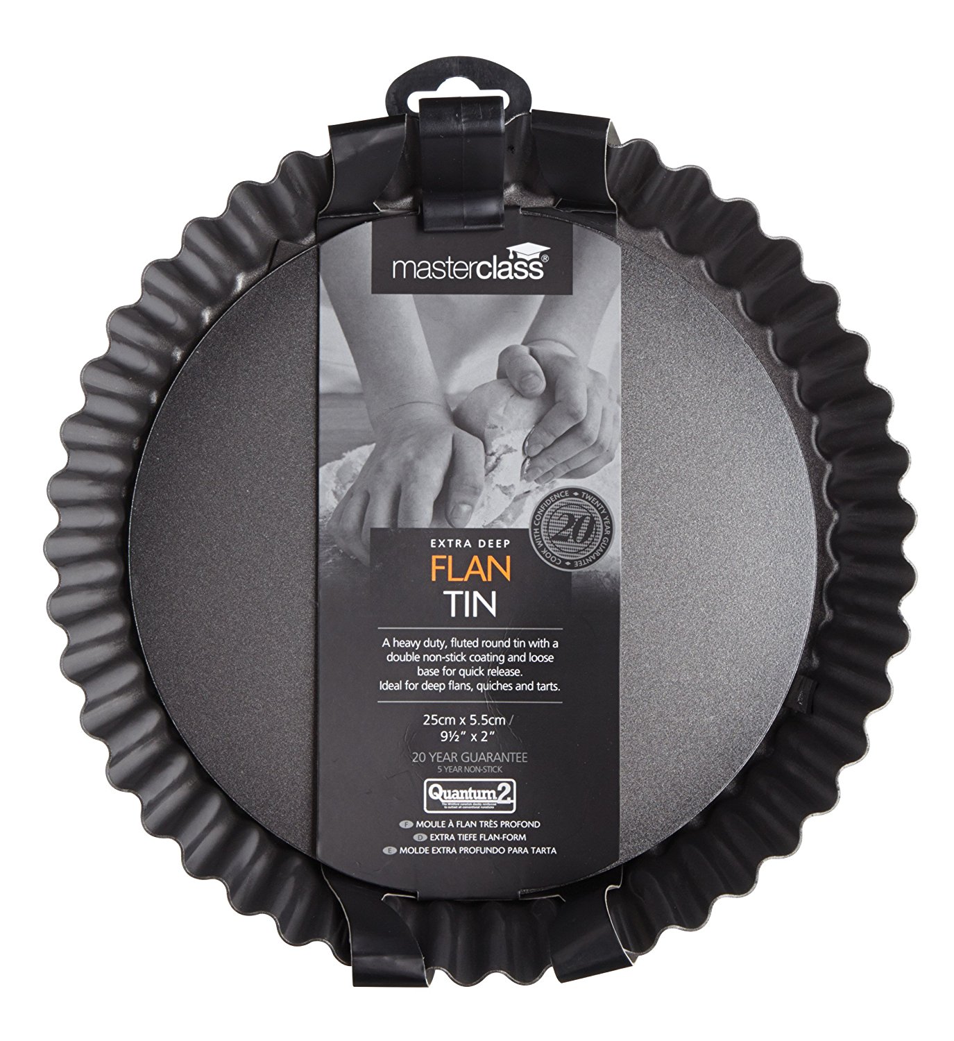 Master Class 25cm Non-Stick Extra Deep Fluted Flan Tin With Loose Base ...
