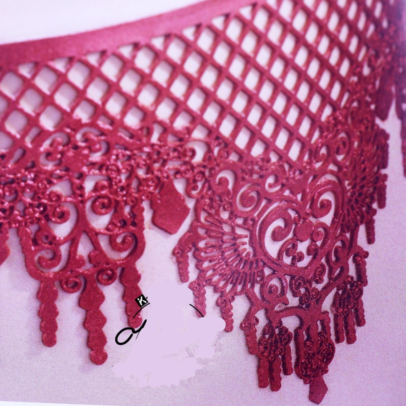 Anyana Novelty Giant Lace Silicone Mold Sugarcraft Wedding Cake Decor Tools Impression Gum ...