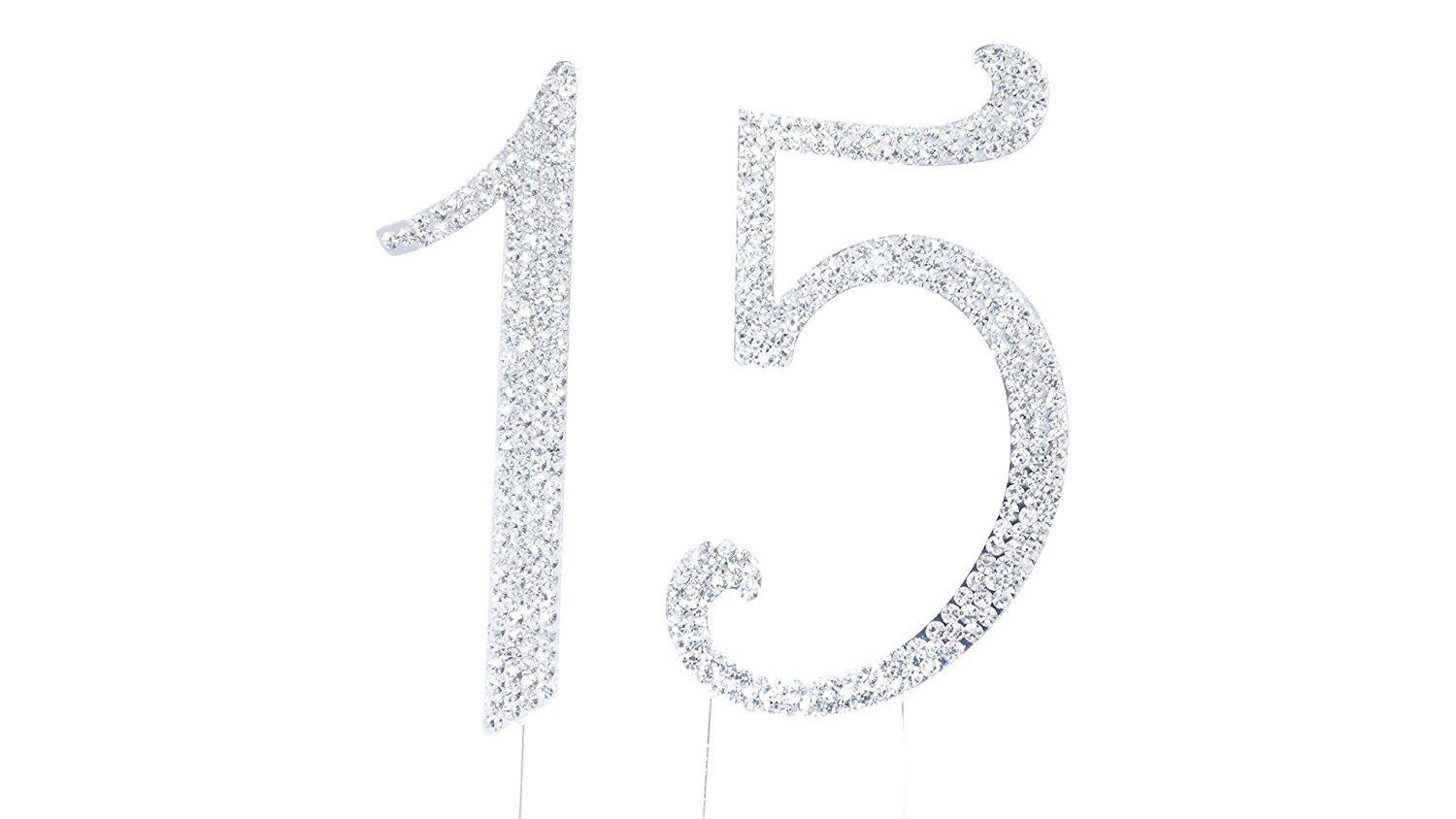 Number 2 Rhinestone Crystal Cake Topper Silver, Numbers, Letters for ...