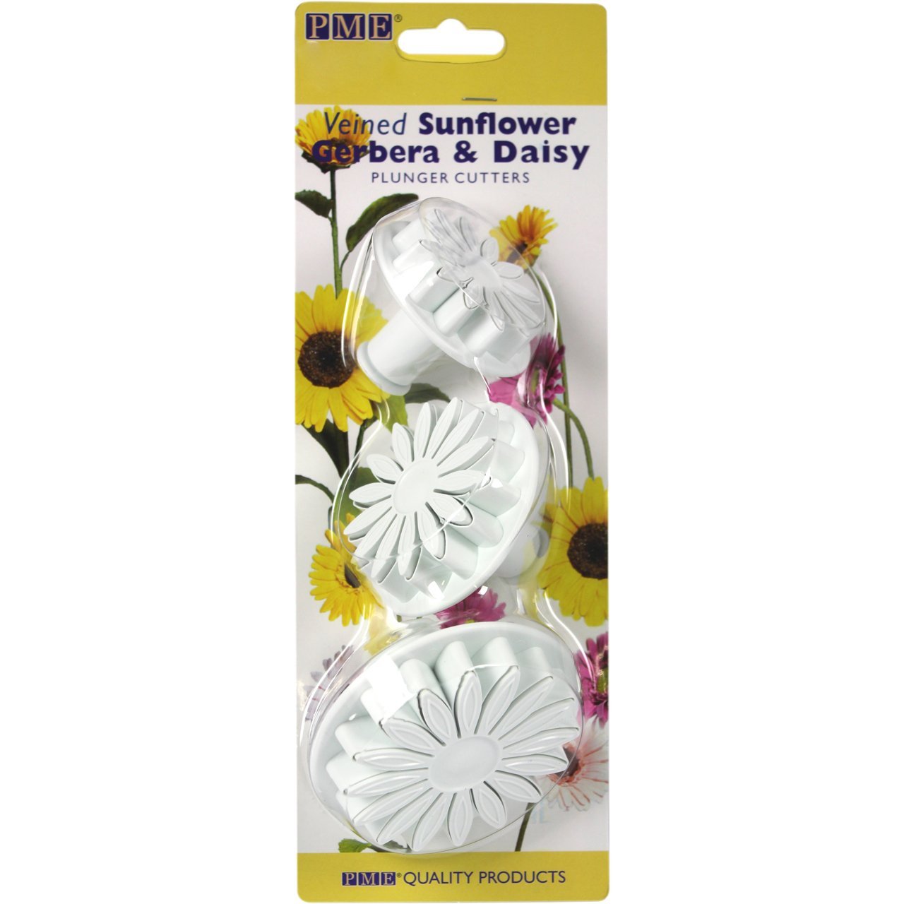 PME Plunger Cutters, Veined Sunflower Daisy and Gerbera, 3-Pack N4 free ...
