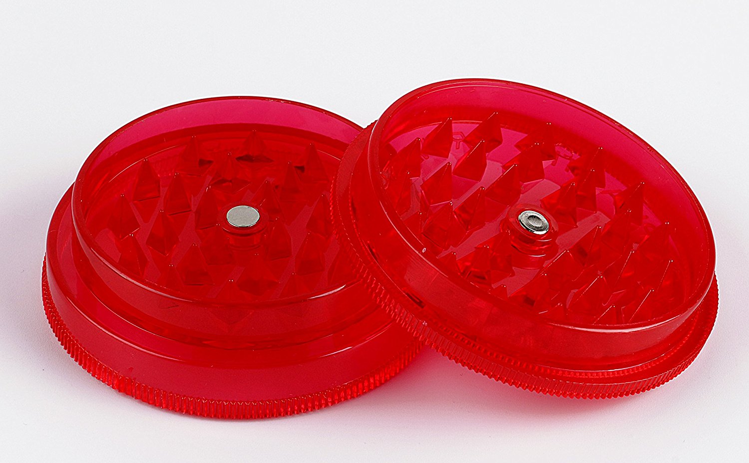 3-Part Acrylic Grinder with Magnet Solid Colored Cover (Green) N6 free ...