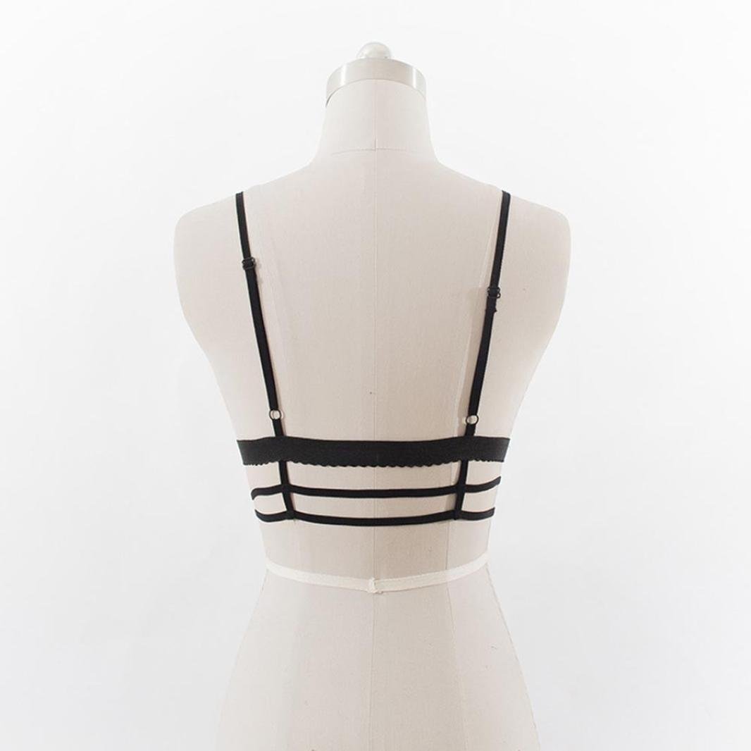 PHOTNO Women Lace Floral Bralette Bralet Bra Bustier Crop Top Cami ...