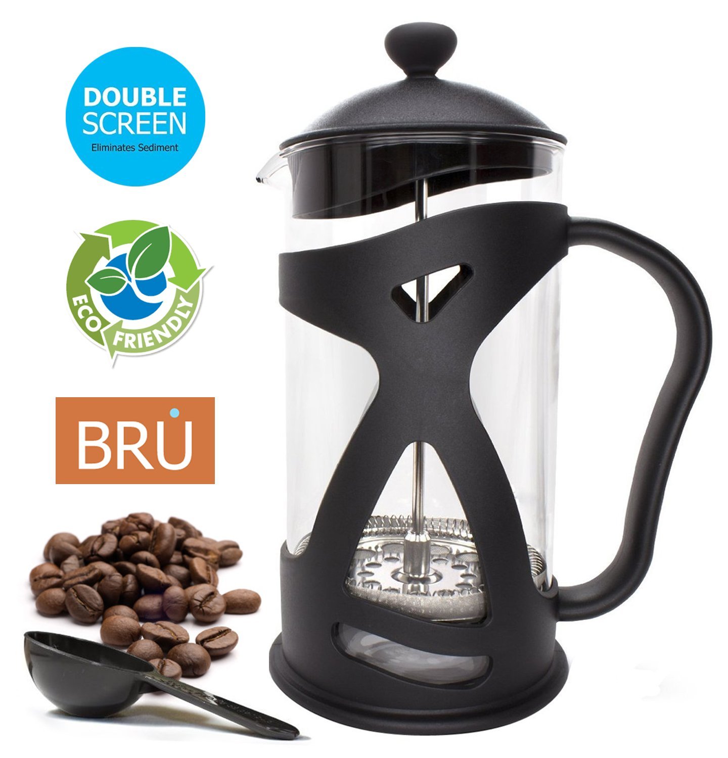 SALE! French Press - BRU USA Durable Coffee & Tea Maker | 1 Liter / 34 ...
