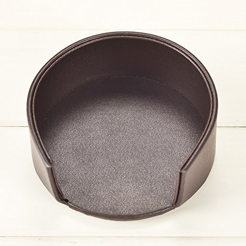 Figella Set of 6pcs Round Coffee Cup Mat PU Leather Placemat Coasters ...