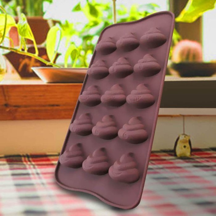 Zeroyoyo Emoji Poop Face Silicone Mold For Cake Chocoloate Candy ...