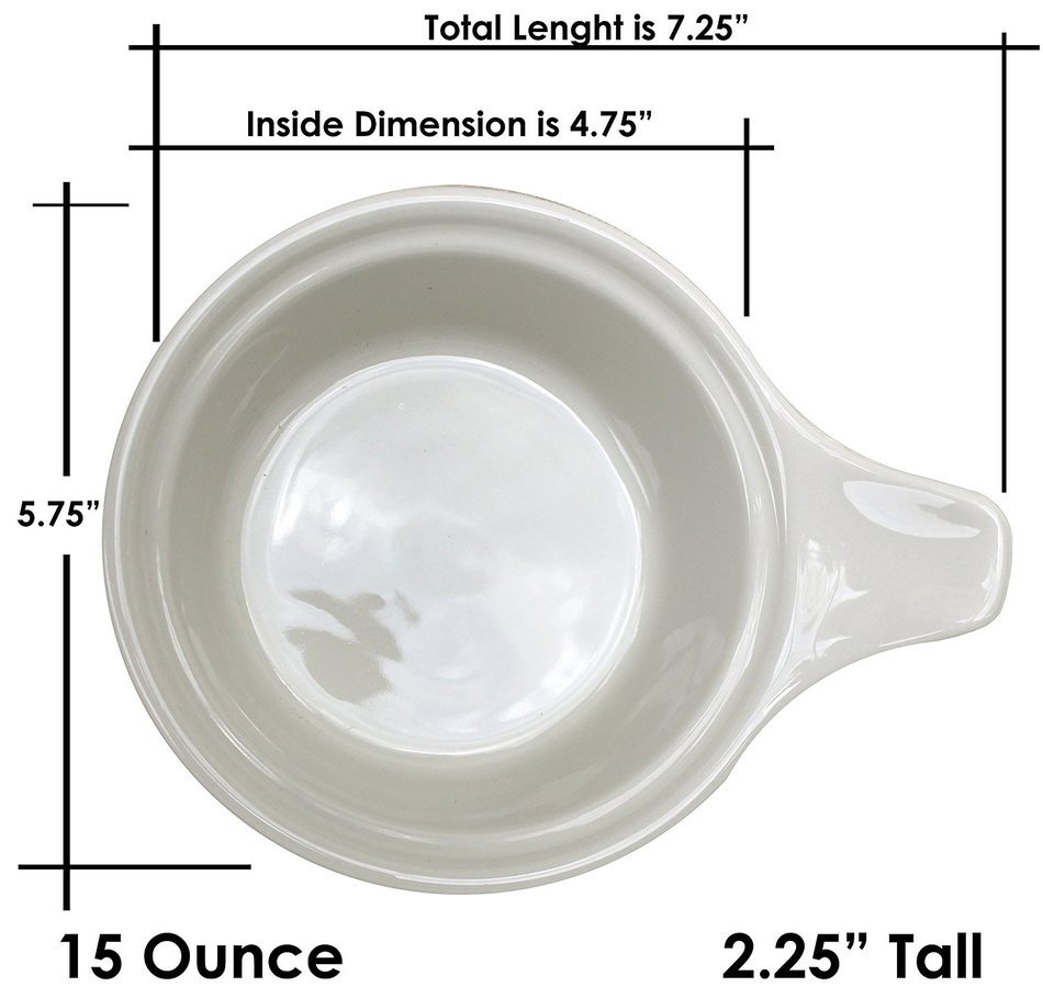 CAC Ceramic Single Serve Casserole Baking Dish With Handle And Pan