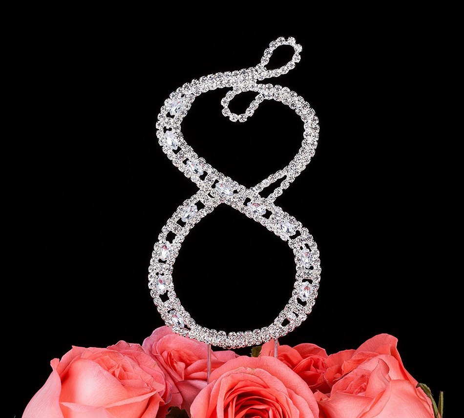 LOVENJOY with Gift Box Number 2 2nd Rhinestone Crystal Birthday Cake ...