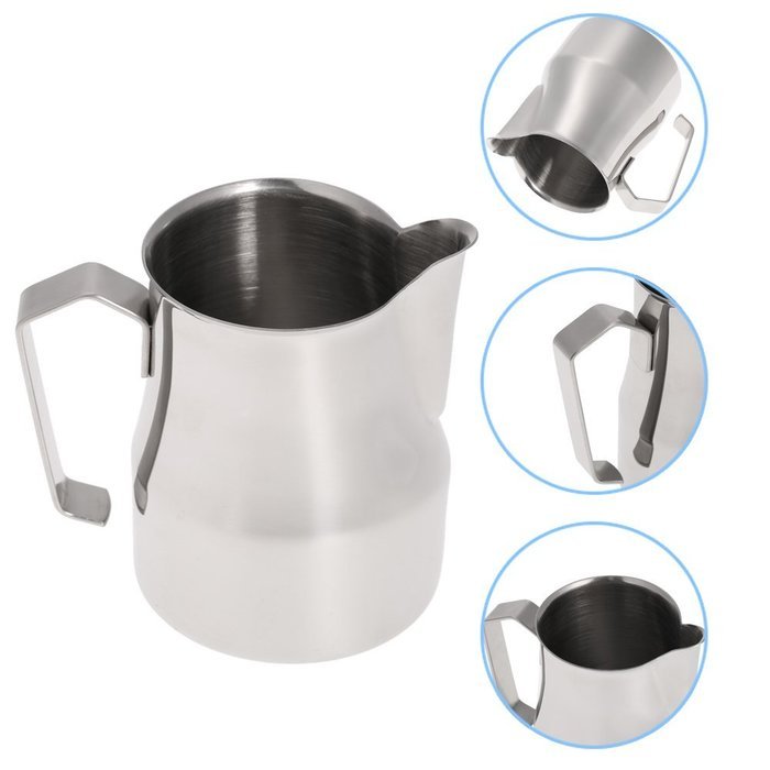 Anself Stainless Steel Professional Milk Frothing Pitcher Milk Foam ...