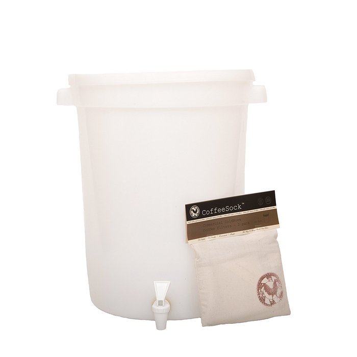 CoffeeSock 5 Gallon ColdBrew Kit- Reusable Organic Cotton Filter and ...