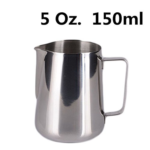 HULISEN 5 Oz. (150ml) Stainless Steel Espresso Coffee Pitcher Barista ...
