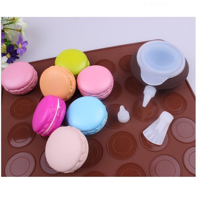 HOSL Silicone Macaron macaroon Baking Sheet Mat Muffin DIY Chocolate ...