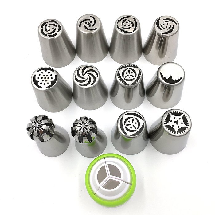 Latom Russian Icing Piping Tips Stainless Steel Large Size Pastry Cake ...