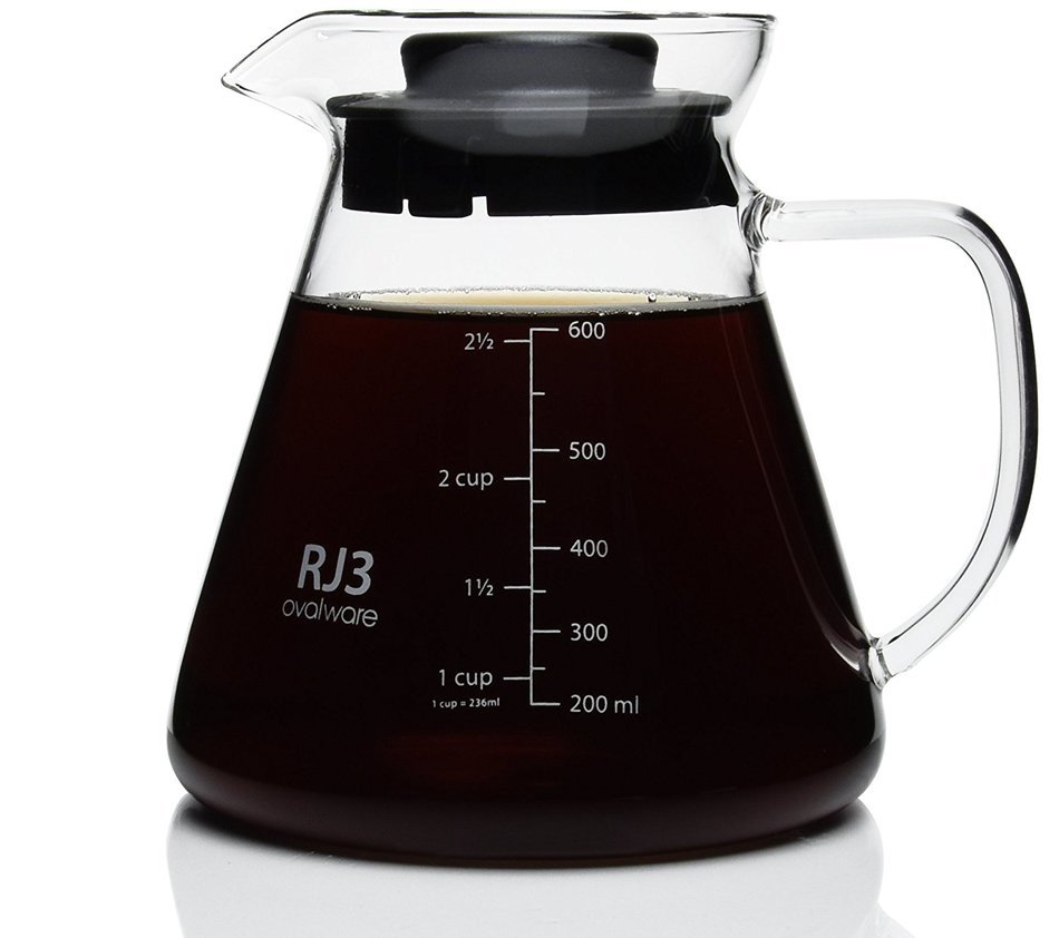 600ml Thick Range Coffee & Tea Server - Heatproof Glass Body with BPA ...