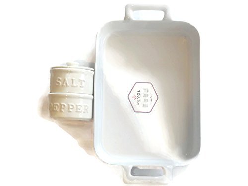 Revol Turkey Roasting Pan Bundle With Mud Pie Ceramic Salt and Pepper ...