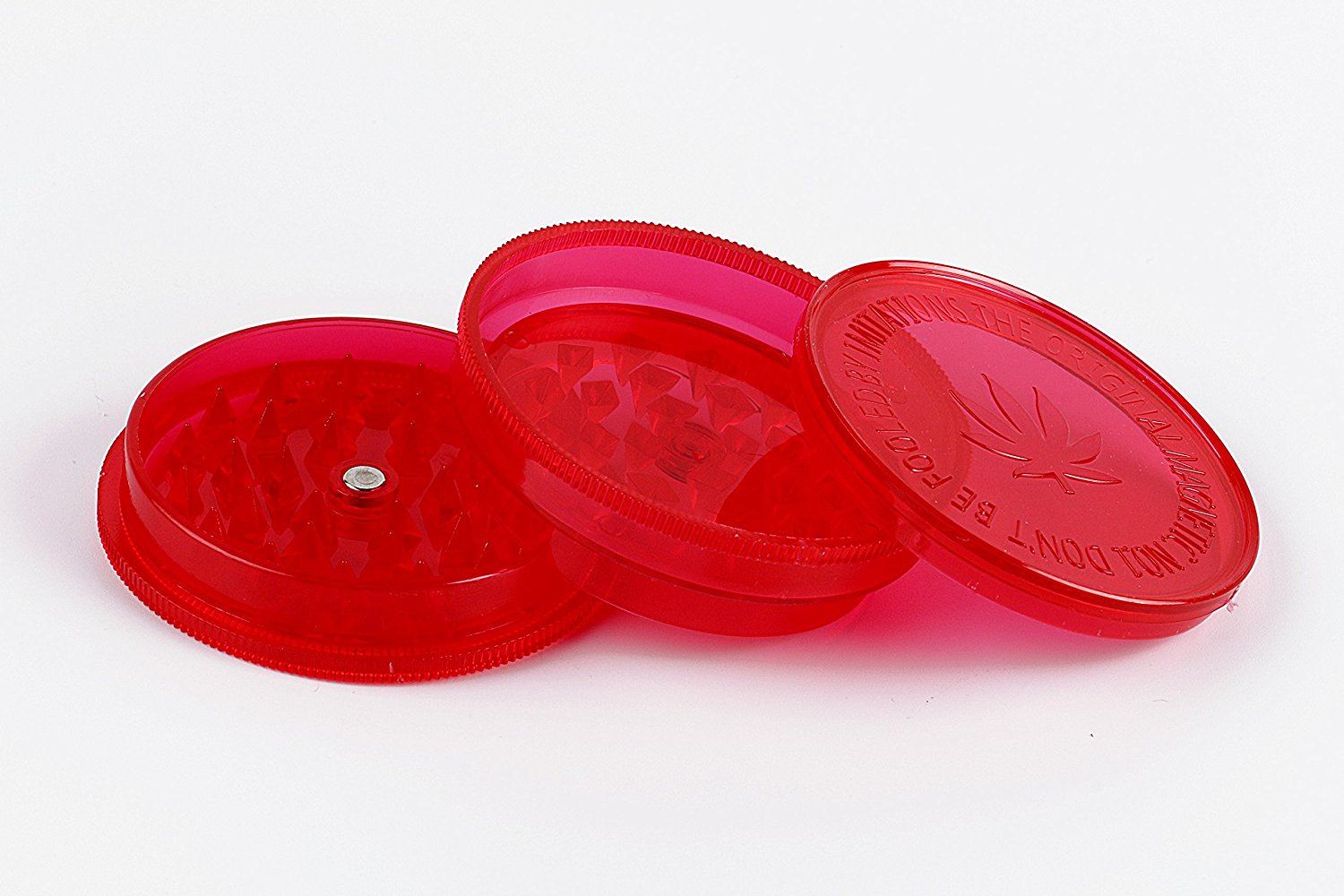 3-Part Acrylic Grinder with Magnet Solid Colored Cover (Green) N10 free ...