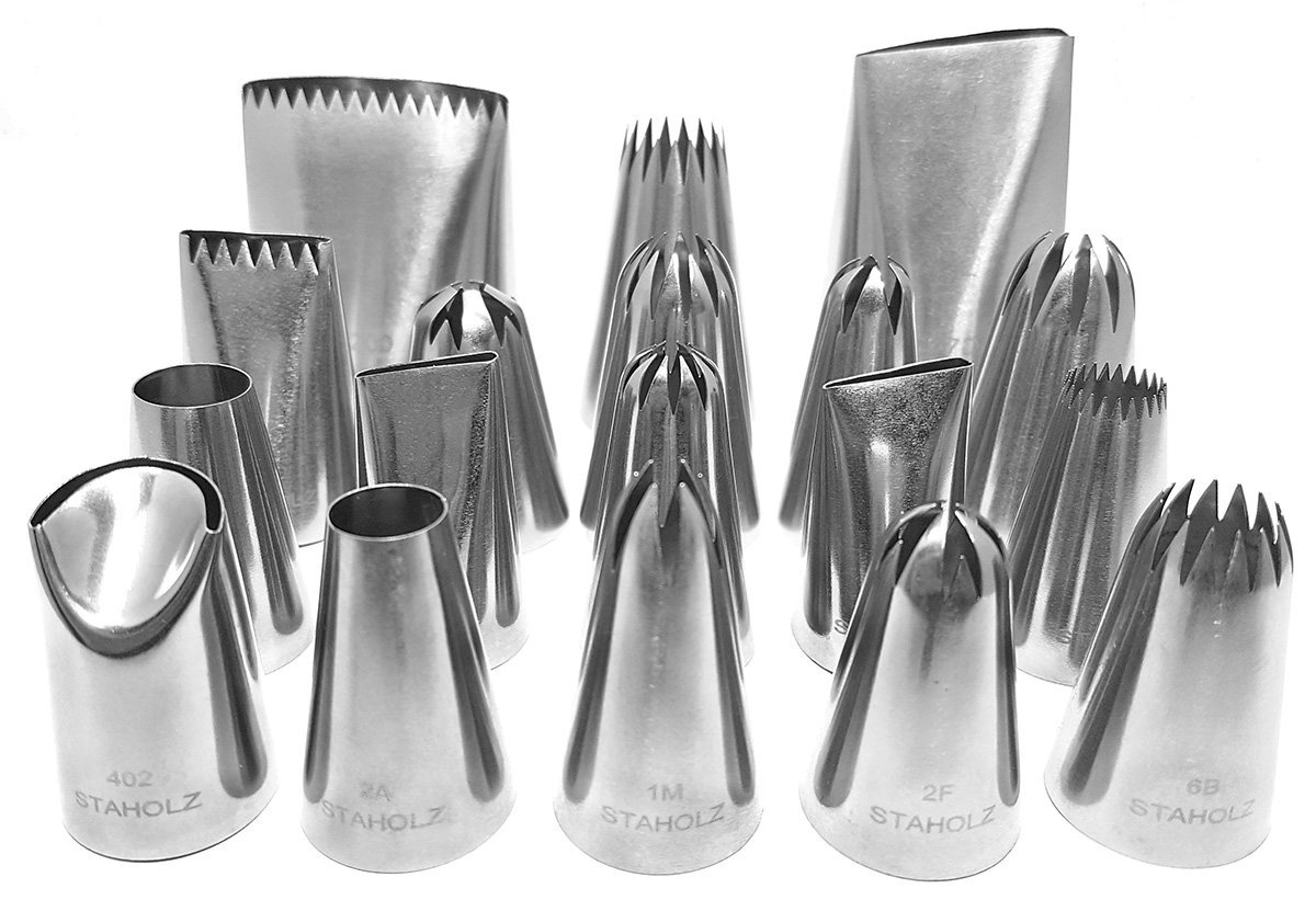 18-Piece Extra Large Cake Icing Decorating Tip Set - Includes Hard to ...