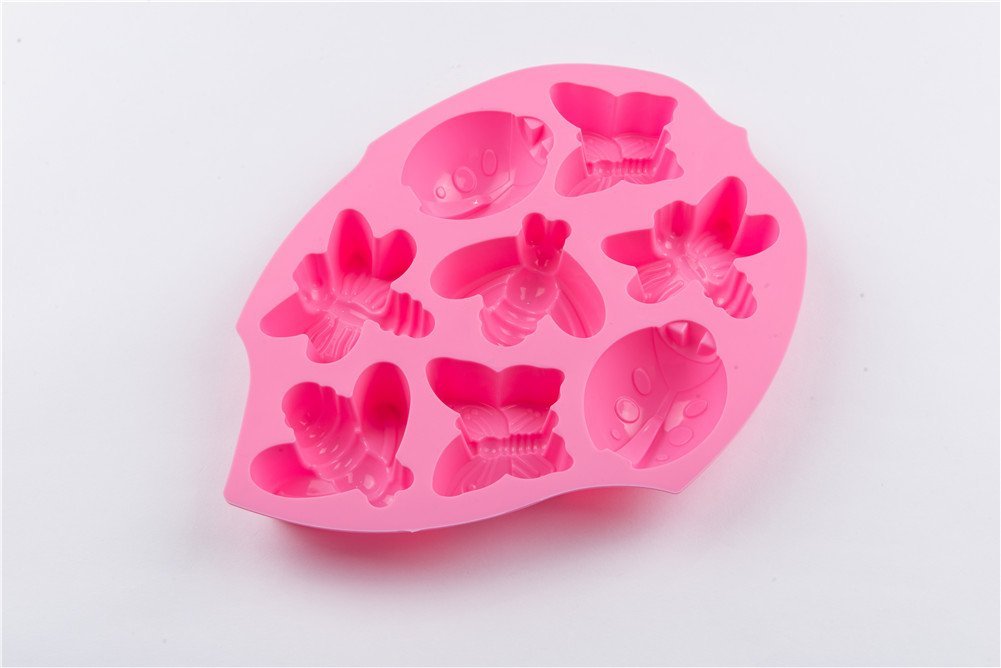 8 Cavity Insect Silicone Handmade DIY Cake Cookie Pudding Jello ...