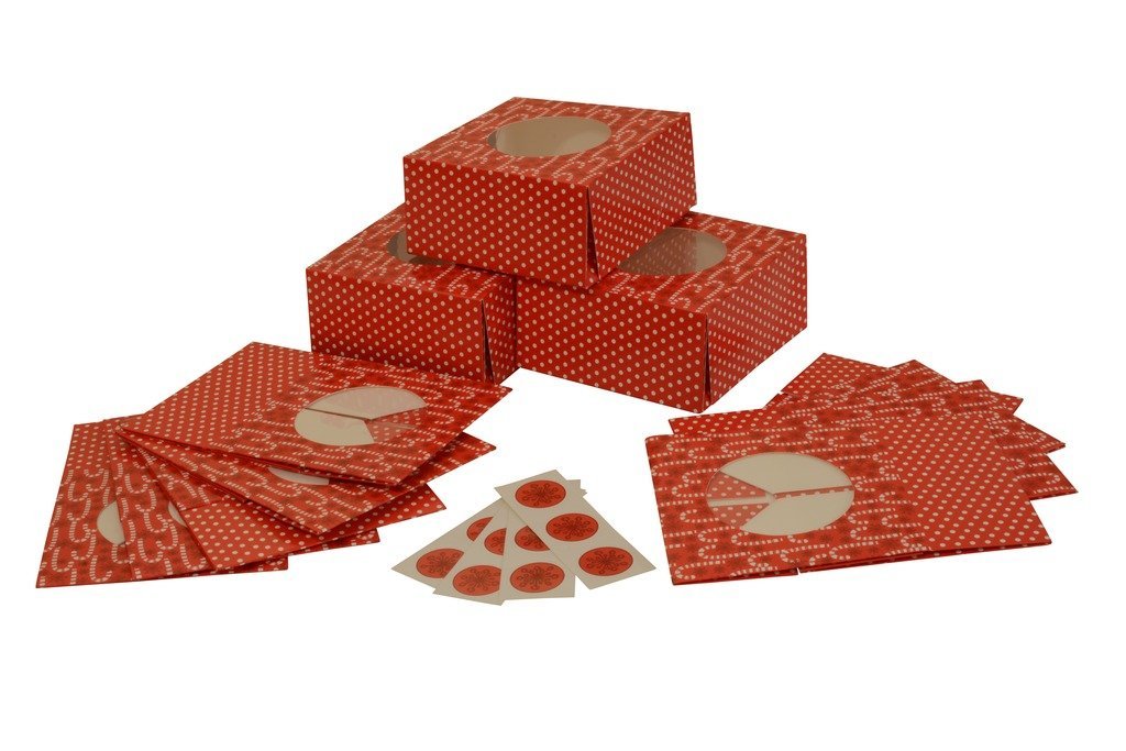 Cookie gift boxes, foldable with stickers for sealing, st of 12 boxes ...