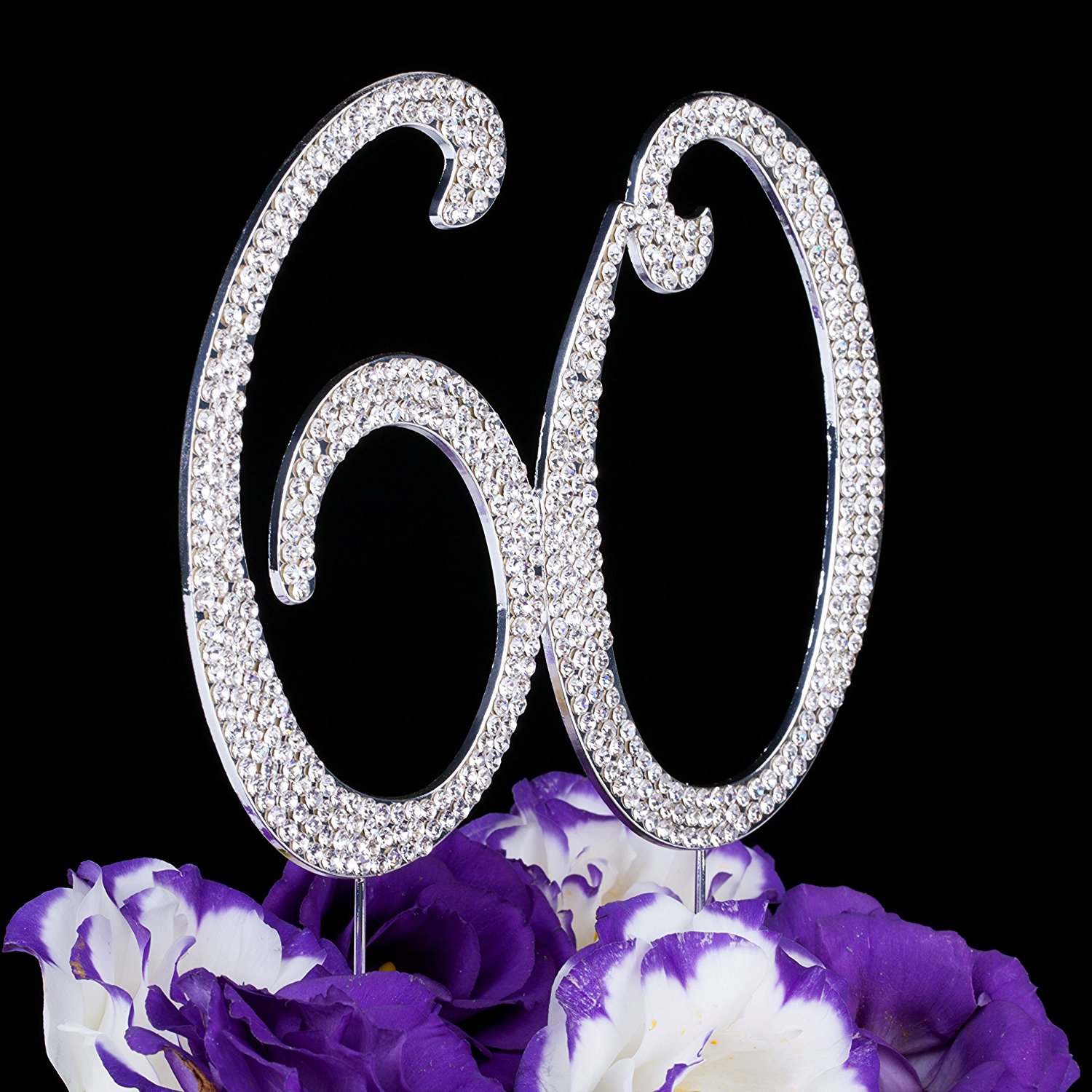 LOVENJOY with Gift Box Number 60th Happy Birthday Crystal Rhinestone ...