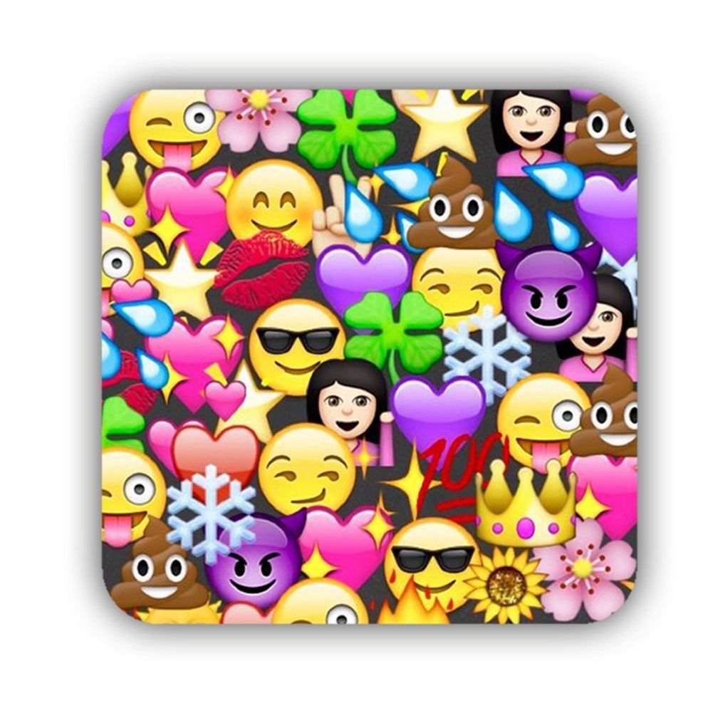 Generic Durable Made By Mdf Printed Emoji 1 Coaster N4 free image download