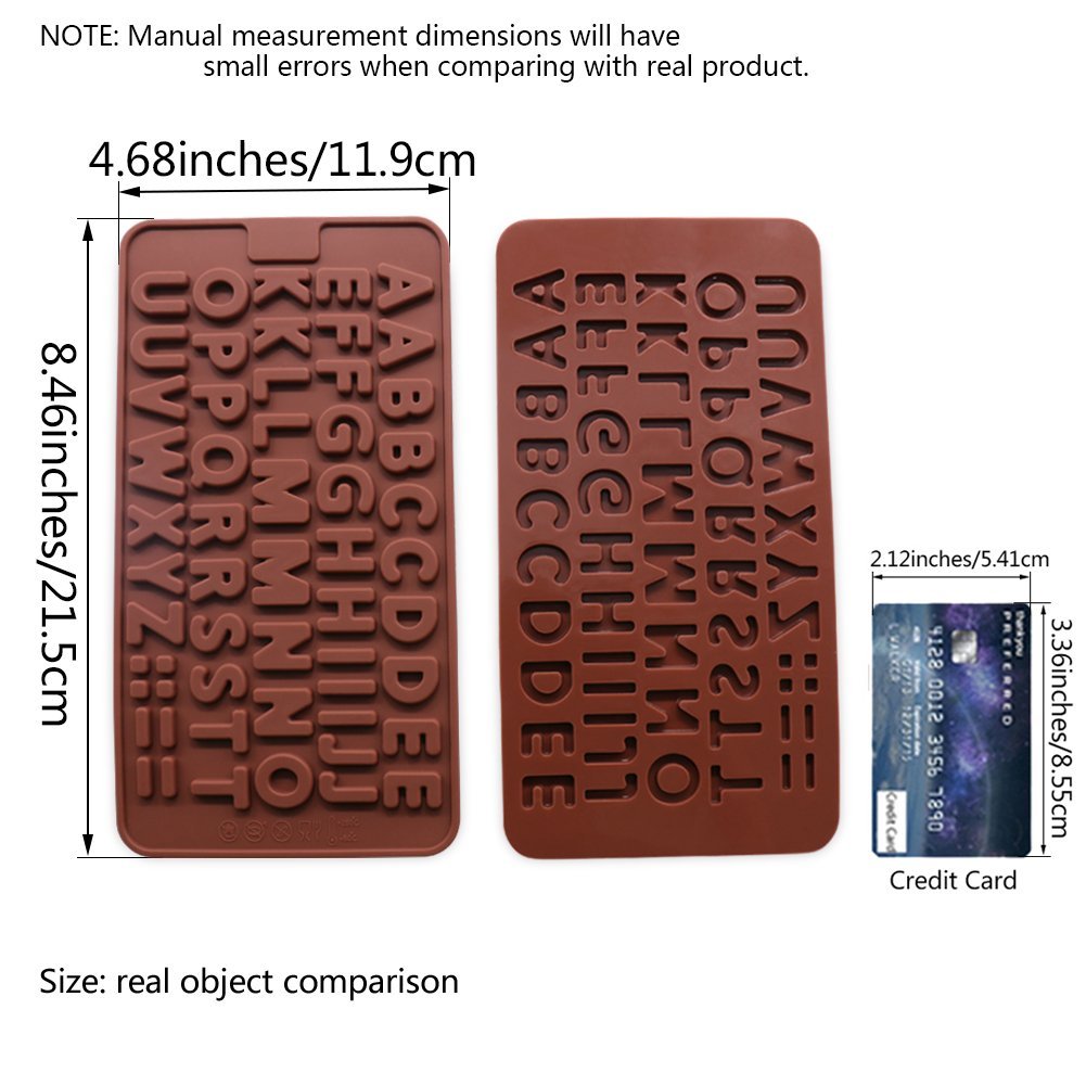 Candy Making Molds, 2PCS YYP [A-Z Letter/Alphabet Shape Mold] Silicone ...