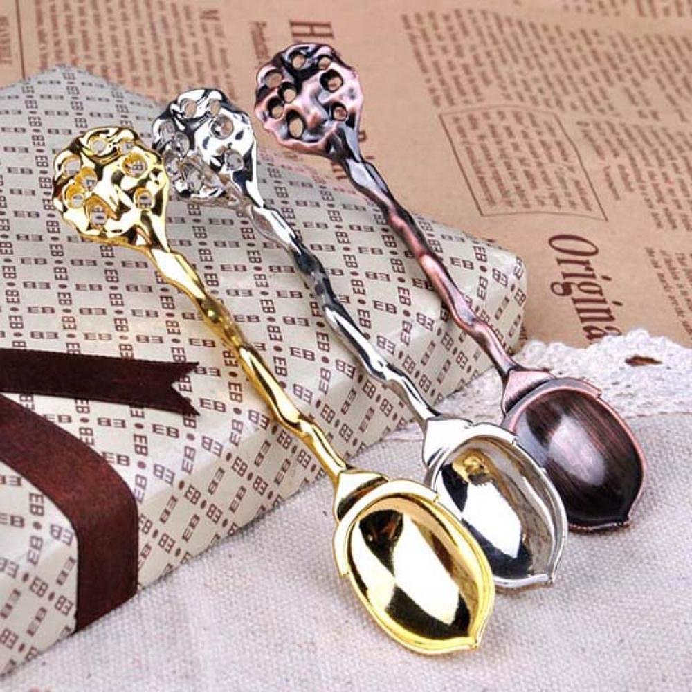 Genenic Carved Scoop Retro Tea Coffee Metal Spoon N4 free image download