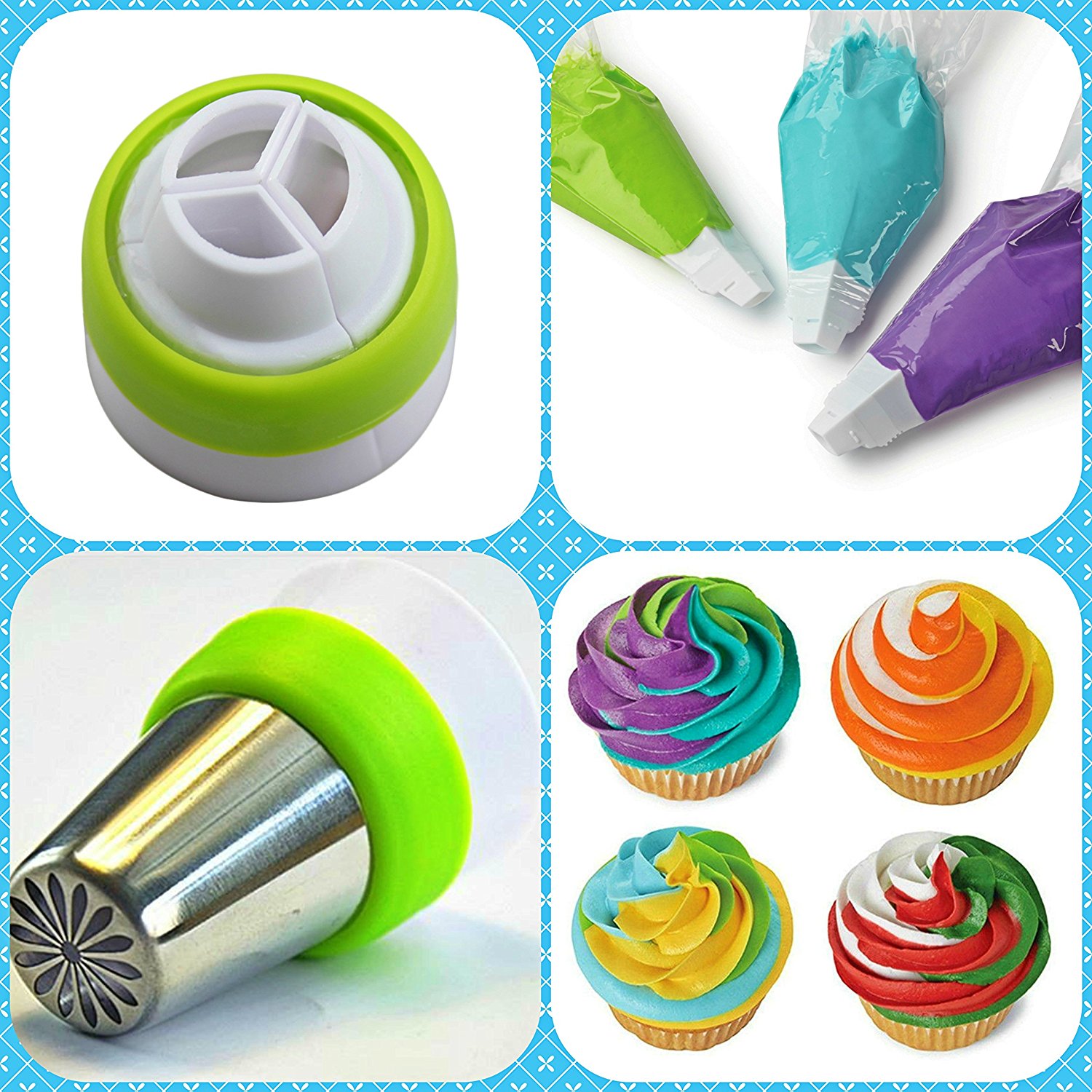 K&S Artisan Professional Quality 56 pcs Russian Piping Tips Set(XLarge ...