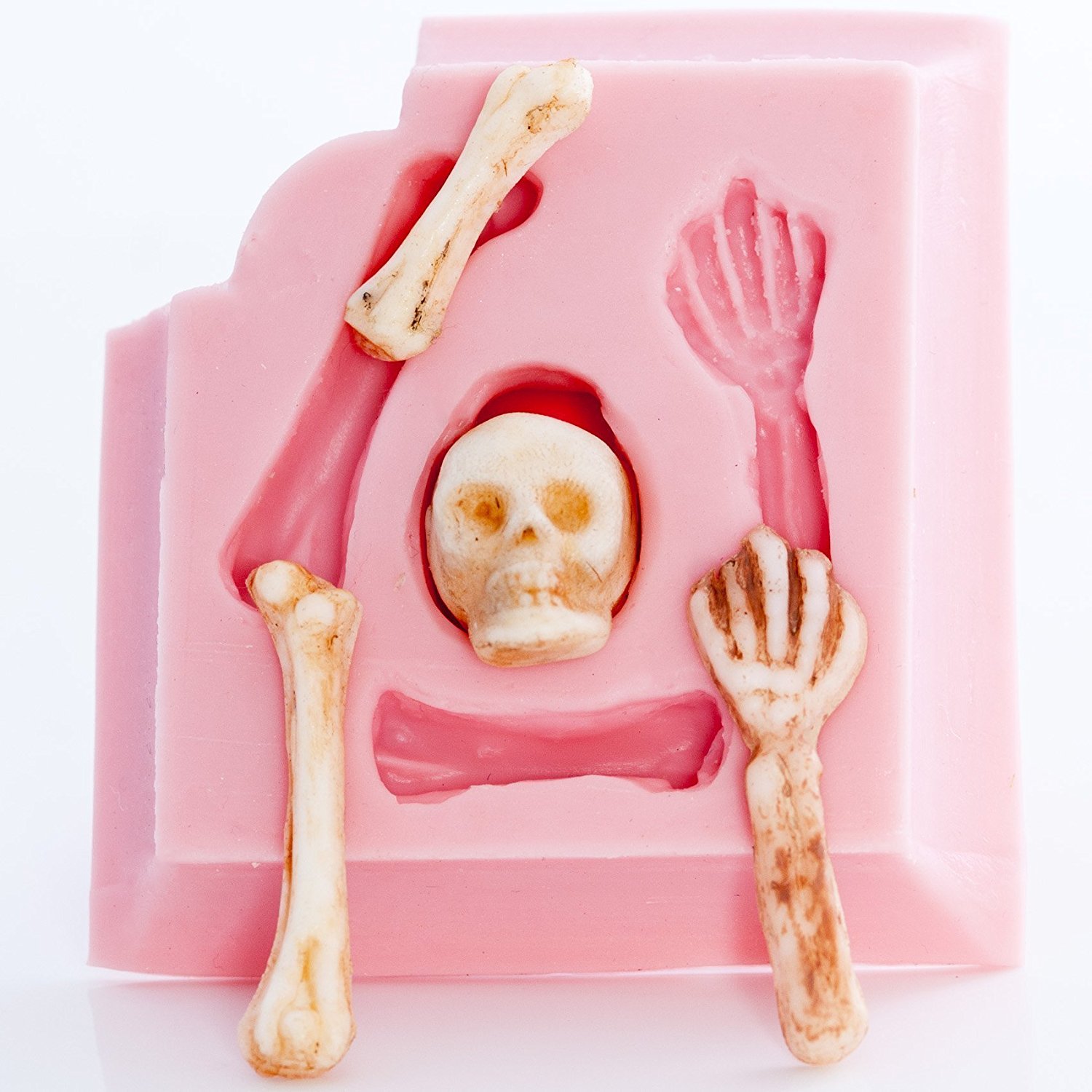 Skeleton Skull Silicone Mold Food Safe Fondant, Chocolate, Candy, Resin ...