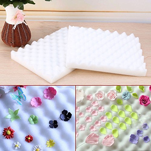 Whosee 2Pcs Fondant Cake Flower Mold Dry Foam Sponge DIY Baking ...