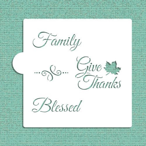 Give Thanks Cookie and Craft Stencil CM027 by Designer Stencils free image download