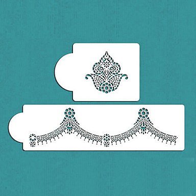 Y&XL&H Meenakari Cake Stencil Set, Cake Side Stencil, Stencil for Cake ...