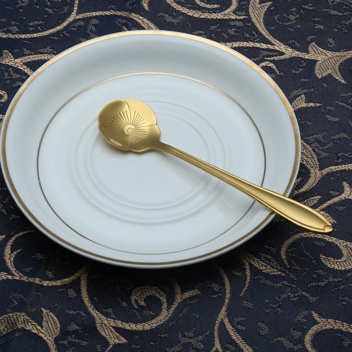 Coffee Scoops, Stainless Steel Tableware Creative Sunflower Flower ...