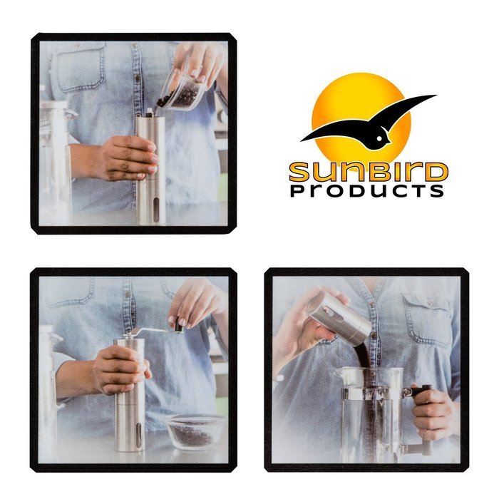 Sunbird Products Ceramic Burr Manual Coffee Grinder, Portable Coffee ...