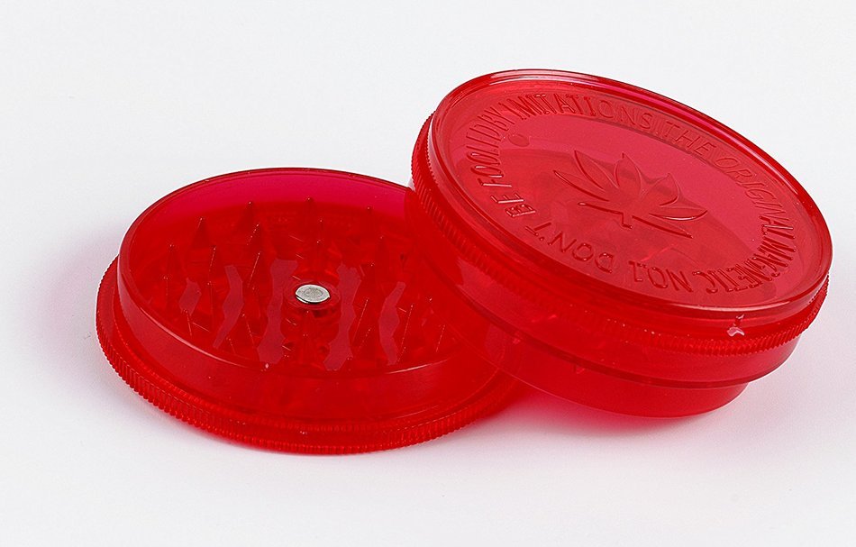 3-Part Acrylic Grinder with Magnet Solid Colored Cover (Green) N17 free ...