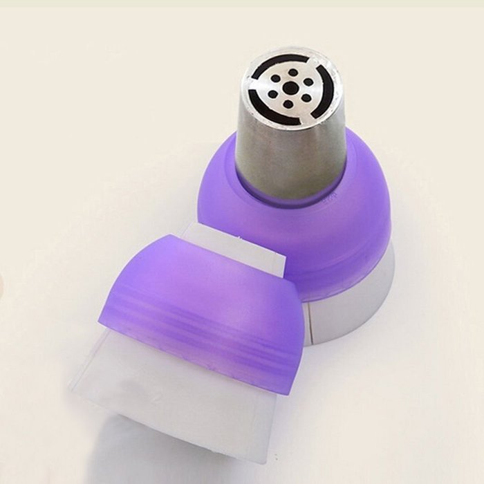 2 Pcs/ ColorSwirl 3 Color Icing Piping Bag Nozzle Converter Cream ...