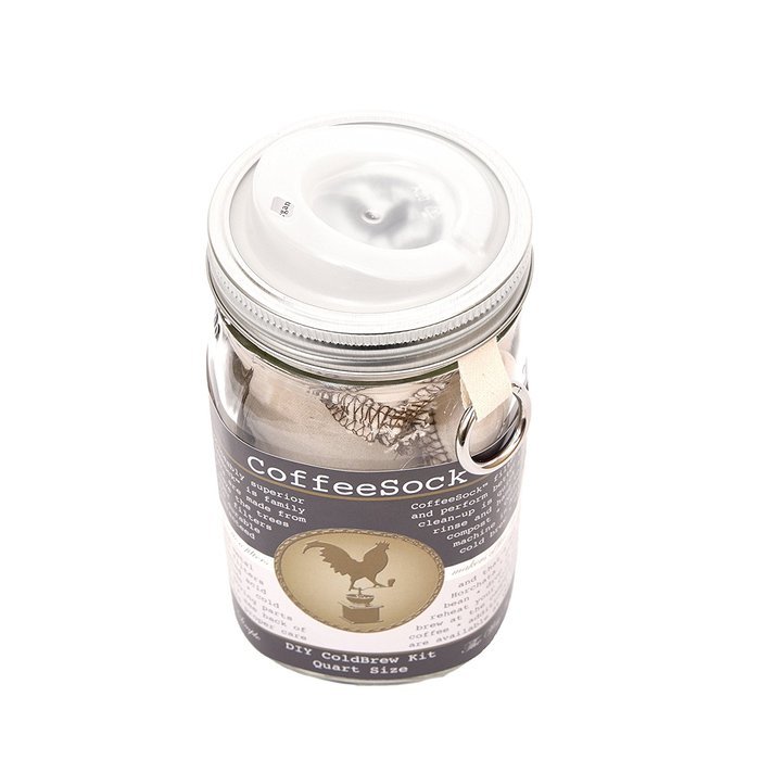 CoffeeSock ColdBrew Kit 32 ounce Co-Pack- Reusable Organic Cotton ...