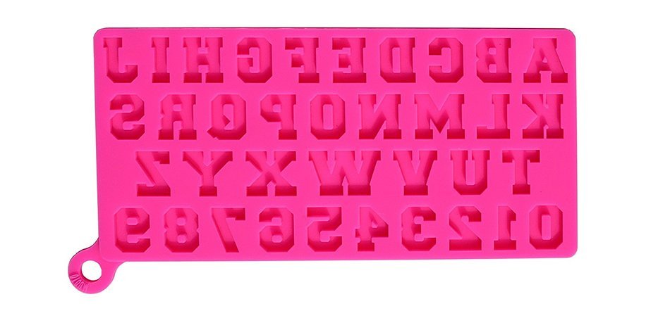 Silicone Alphabet Letter and Number Mold, Uppercase Letters and Numbers ...