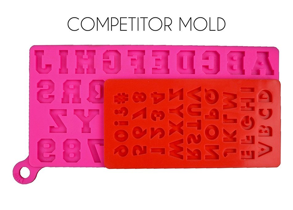 Silicone Alphabet Letter and Number Mold, Uppercase Letters and Numbers ...